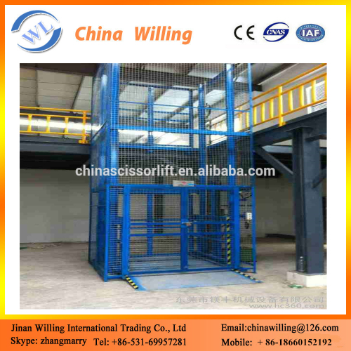 Warehouse Electric Guide Rail Hydraulic Cargo Platform Lift, High ...