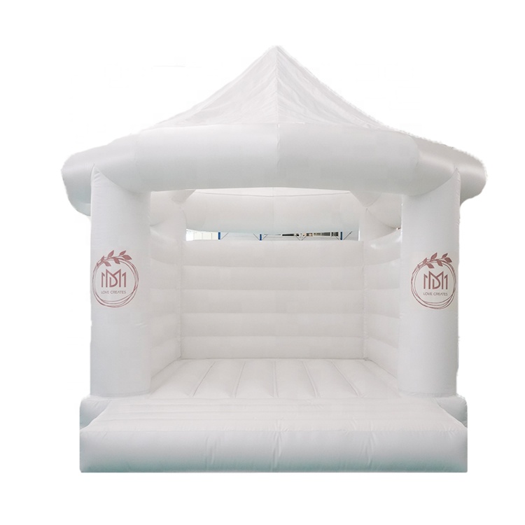 5x4x4m Inflatable White Wedding Jumping Bouncy House Castle With Tent ...