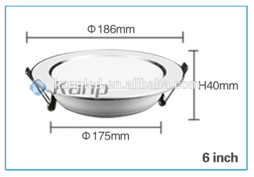 15w 6 Inch Round Led Recessed Lamp Downlight For Ceiling, High Quality ...