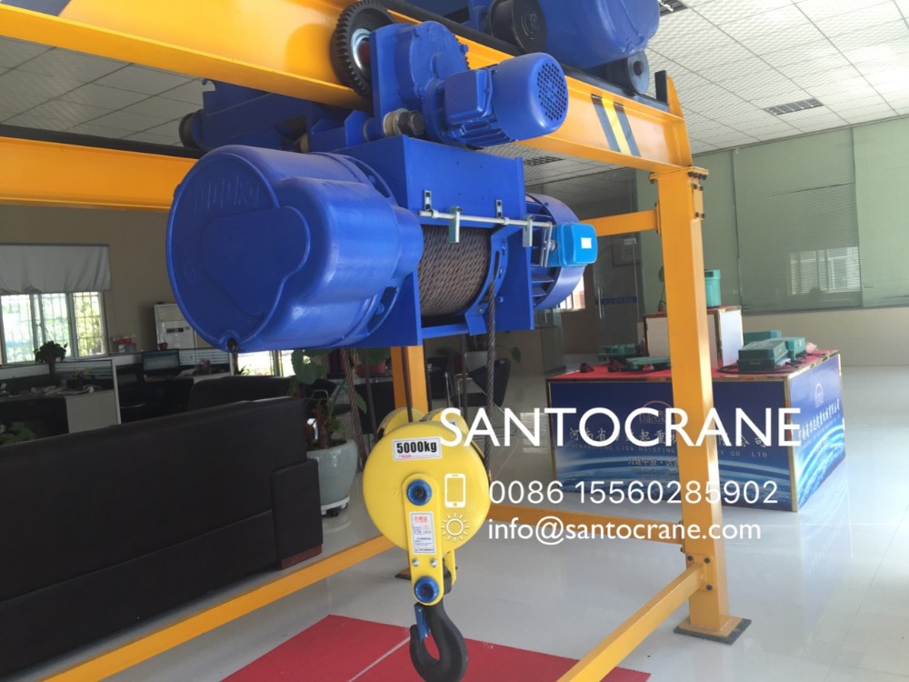 5 Ton To 10 Ton Monorail Hoist Wire Rope Motor Hoist For Single Beam ...
