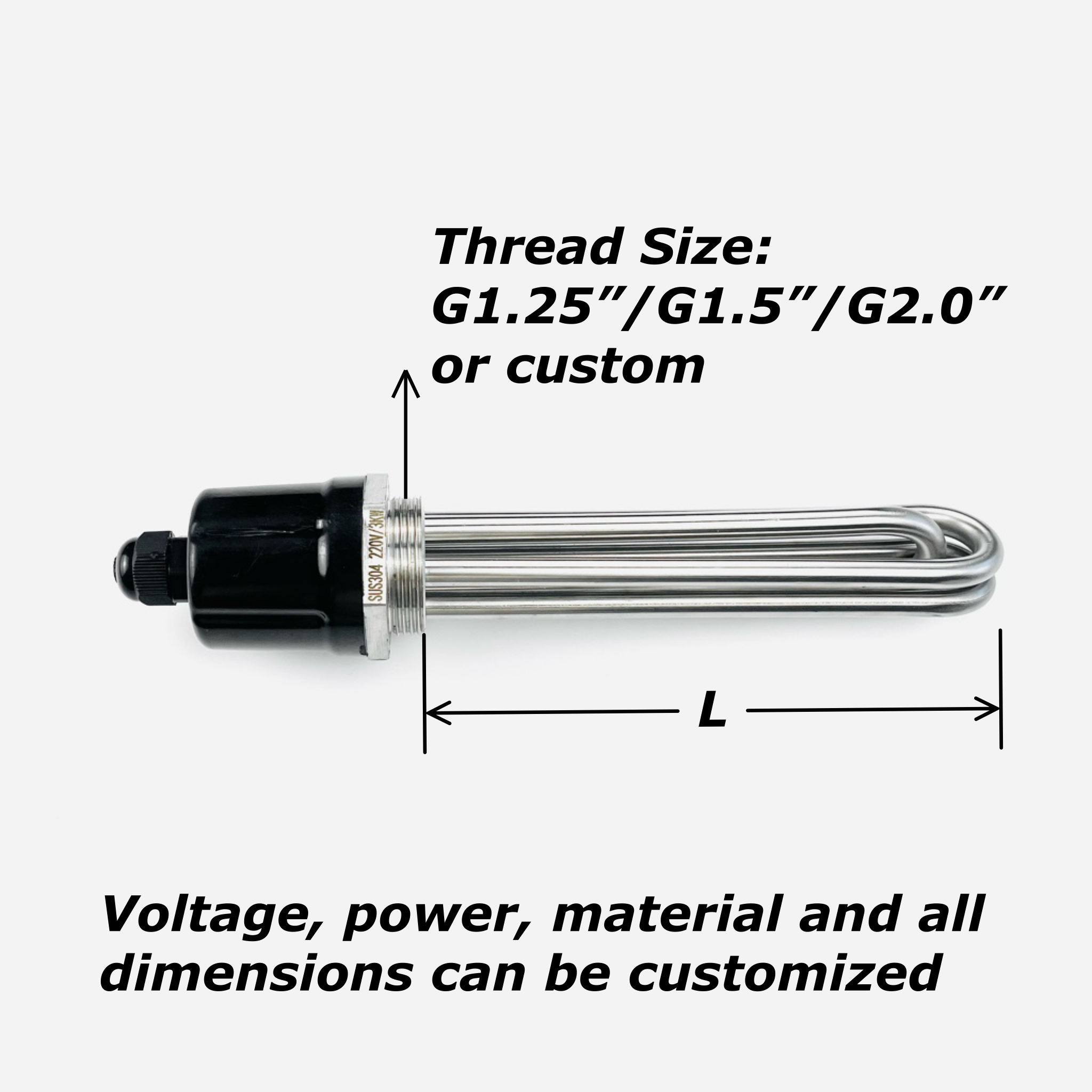 220v 380v Electric Tubular Heating Elements For Water Tanks & Immersion ...