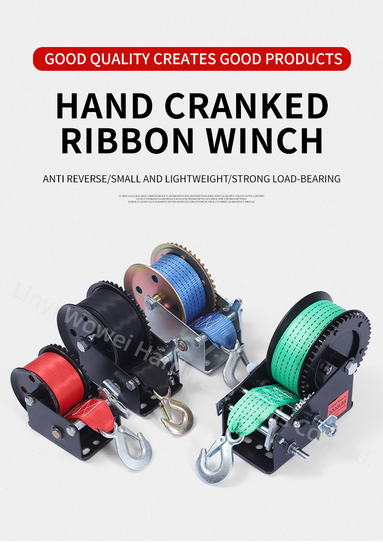 2000lbs High Quality Mini Hand Winch - Horizontal Lifting Hand Crank ...