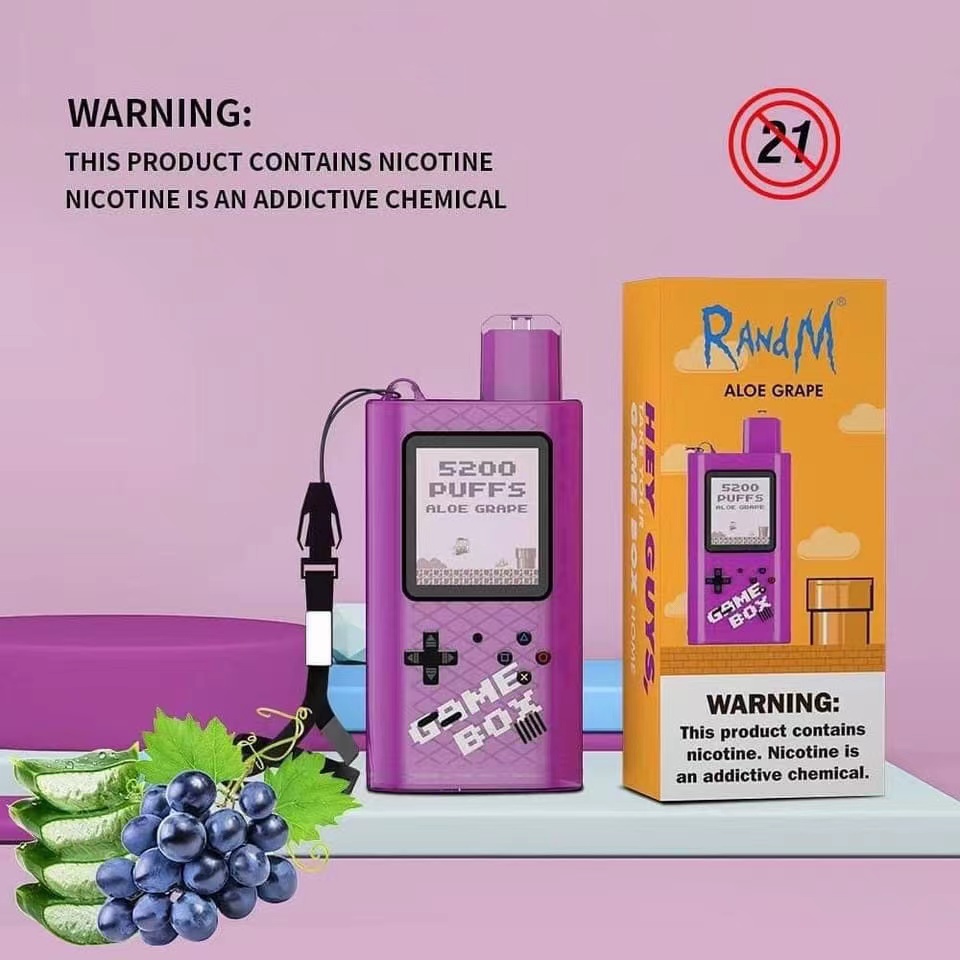 Type-c แบบชาร์จได้ Vape Randm Game Box 5200puffs คุณภาพสูง Type-c แบบ ...