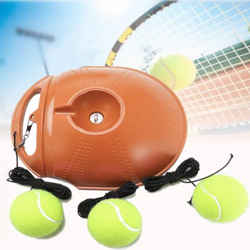 Single Tennis Trainer Self-study Tennis Training Tool Rebound Balls ...