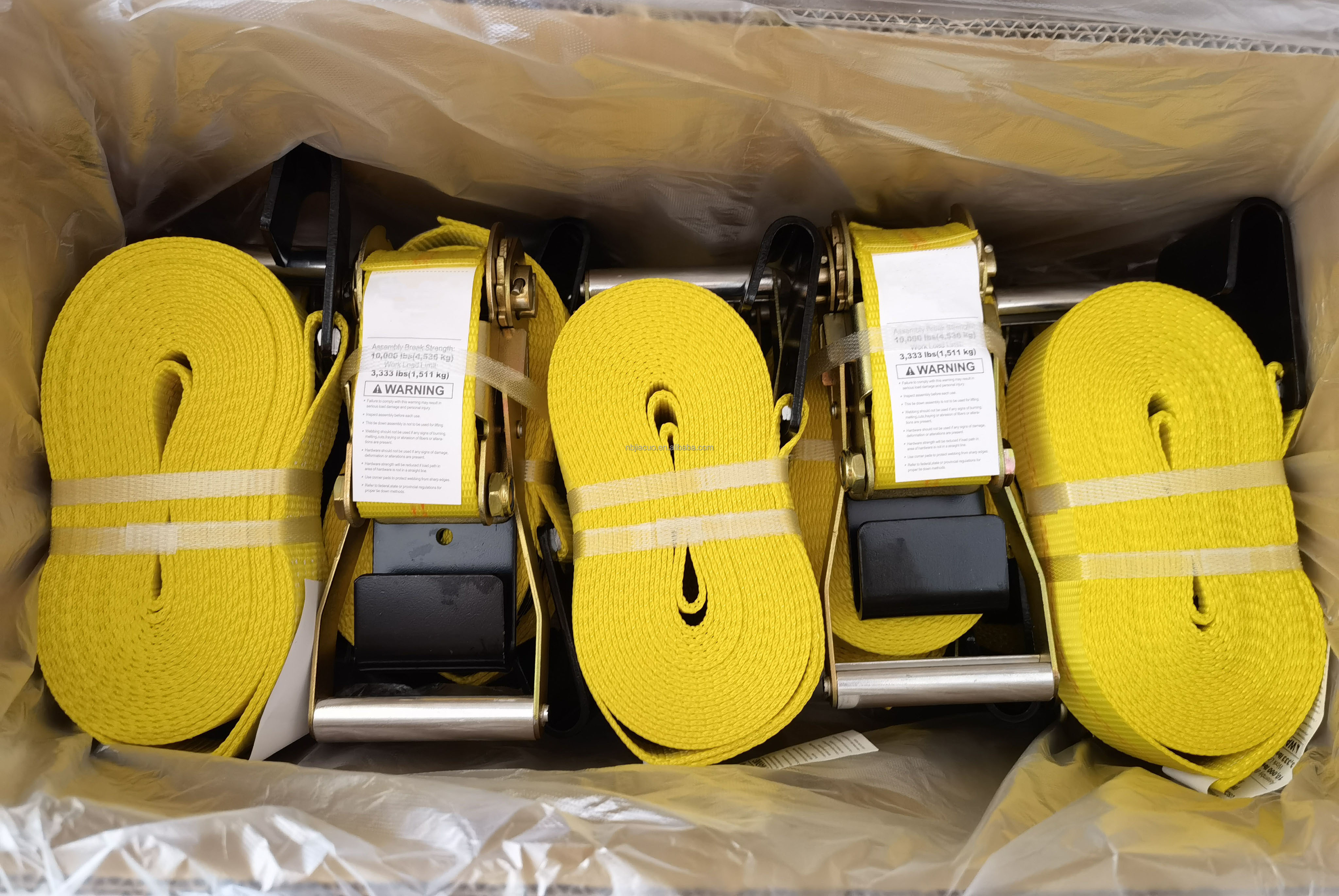 3 Inch Flatbed Lockable Trucking Cargo Straps With Chains And Hooks ...