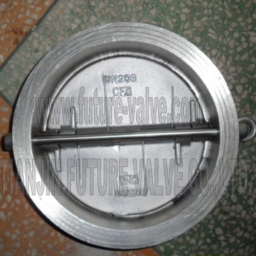 Pn16 Dn200 Steel Wafer Type Check Valve Dual Plate, High Quality Pn16 Dn200 Steel Wafer Type ...