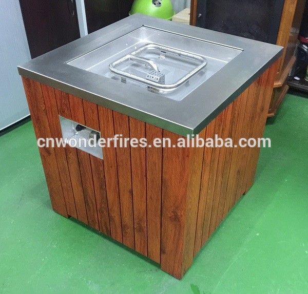 Square Aluminum Gas Fire Pits With Bbq Griddle And Patio Furniture: The ...