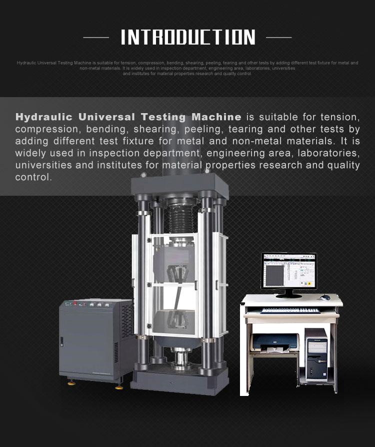 2023 Hydraulic Tensile Strength Testing Machine For Reinforcement Steel ...