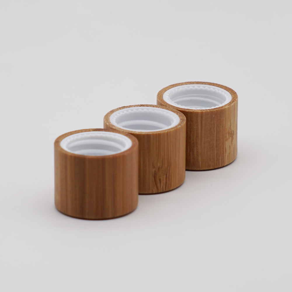 Cylinder Bamboo Covered Plastic Screw Cap 24mm, High Quality Cylinder ...