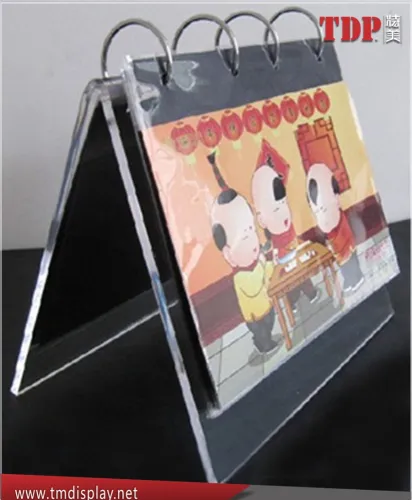 Clear Acrylic Desktop Calendar Stand With Ring, High Quality Clear ...