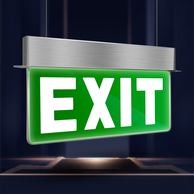 Recessed Mount Acrylic Led Exit Sign With Ni-cd Battery, High Quality ...