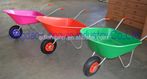 Rust Proof Plastic Tray Wheelbarrow With 5 Cubic Feet Capacity, High ...