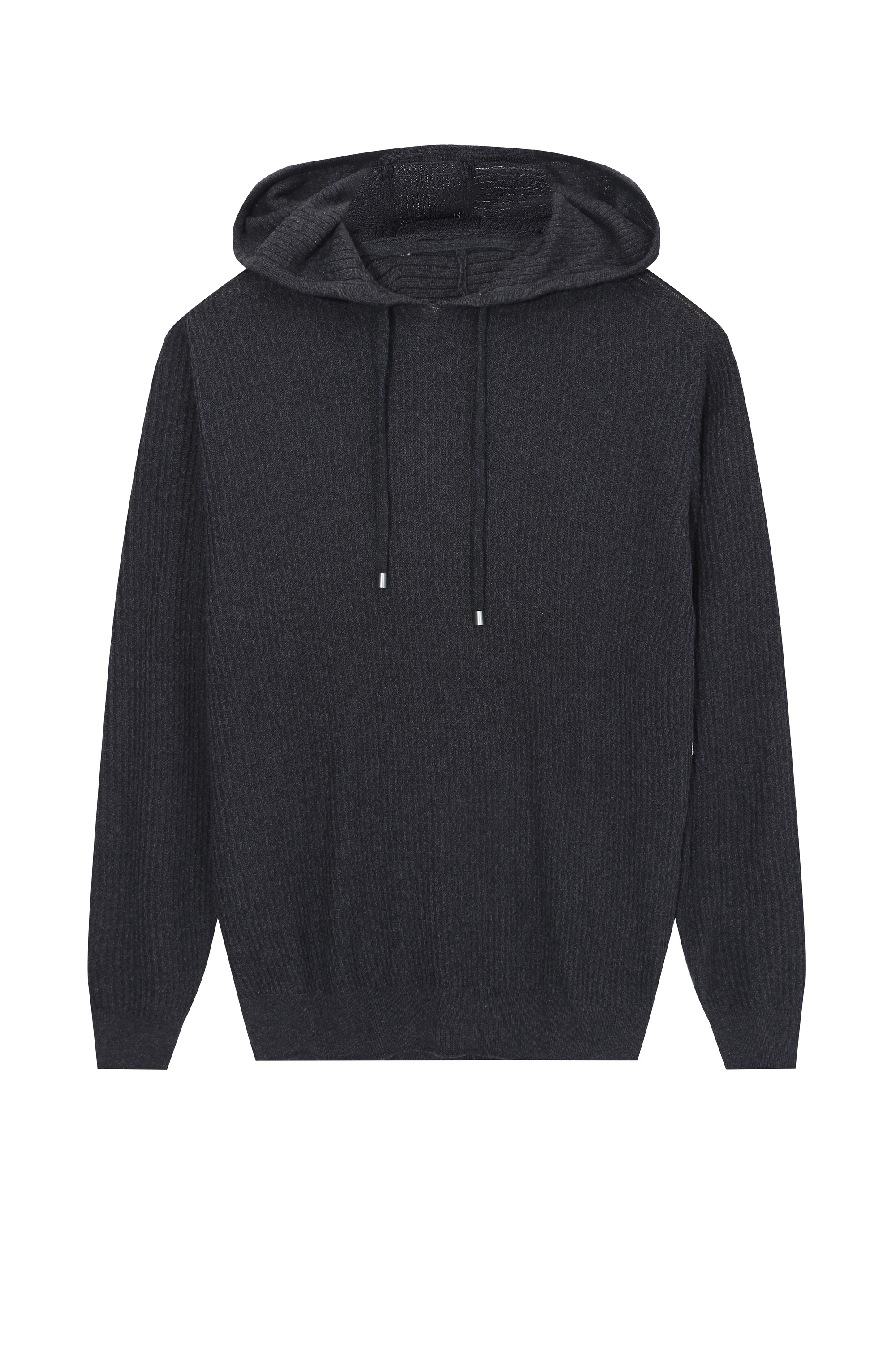 Men's Knitted Cotton Textured Thread Hoodie, High Quality Men's Knitted ...