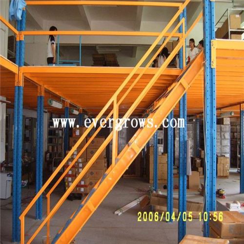Warehouse Steel Pallet Racking Supported Mezzanine Stairs, High Quality ...