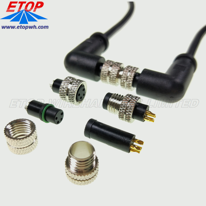 Custom Overmolded M8 Waterproofing Connector Cable, High Quality Custom ...