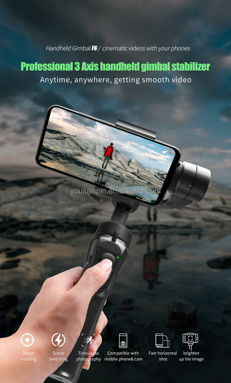 Wireless 3-axis Handheld Gimbal Stabilizer For Smartphone Selfie ...