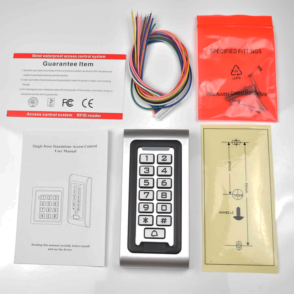 LED Keypad RFID 125khz Access Control System Proximity Card Standalone ...