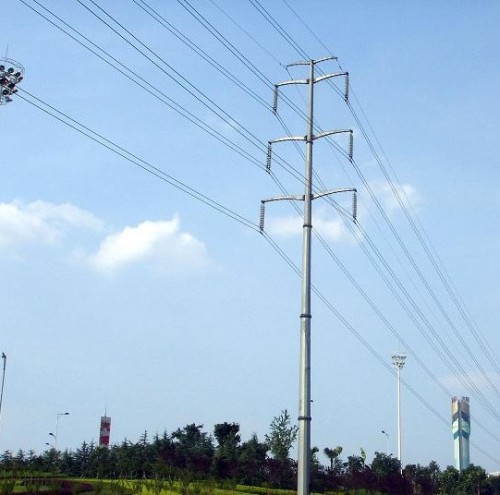 Power Transmission Line Monopole Tower, High Quality Power Transmission ...