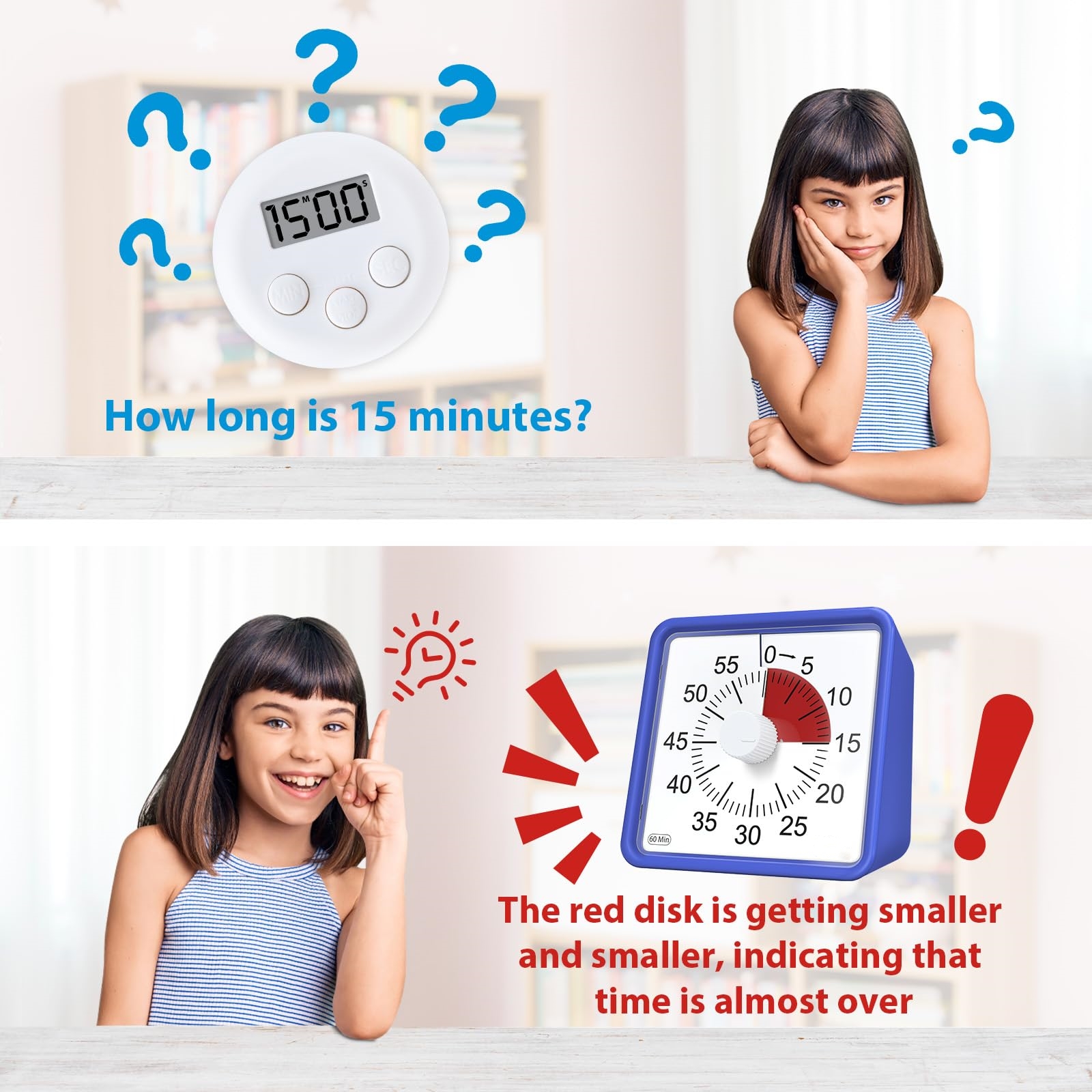Blue Classroom Management Tool: A 60-minute Visual Countdown Timer ...
