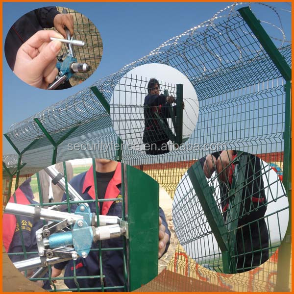High Security Airport Fence With Razor Wire, High Quality High Security ...