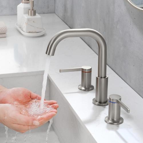 Shamanda Brushed Nickle Brass Faucet For Bathroom, High Quality ...