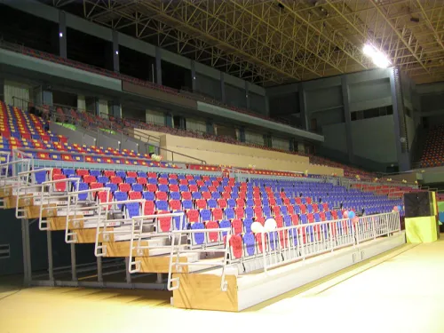 Retractable Gym Seating, Telescopic Gym Seating System, Moveable Seats ...