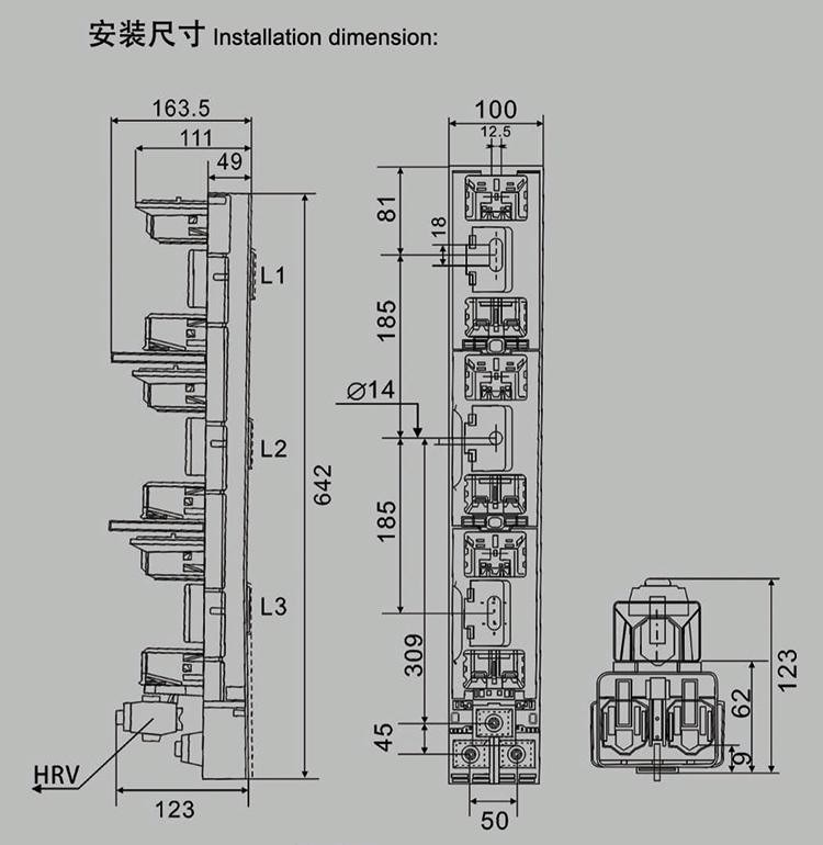 Lmhr250j 250a Fuse Link 3p Holder Switch - Isolating And Disconnect ...
