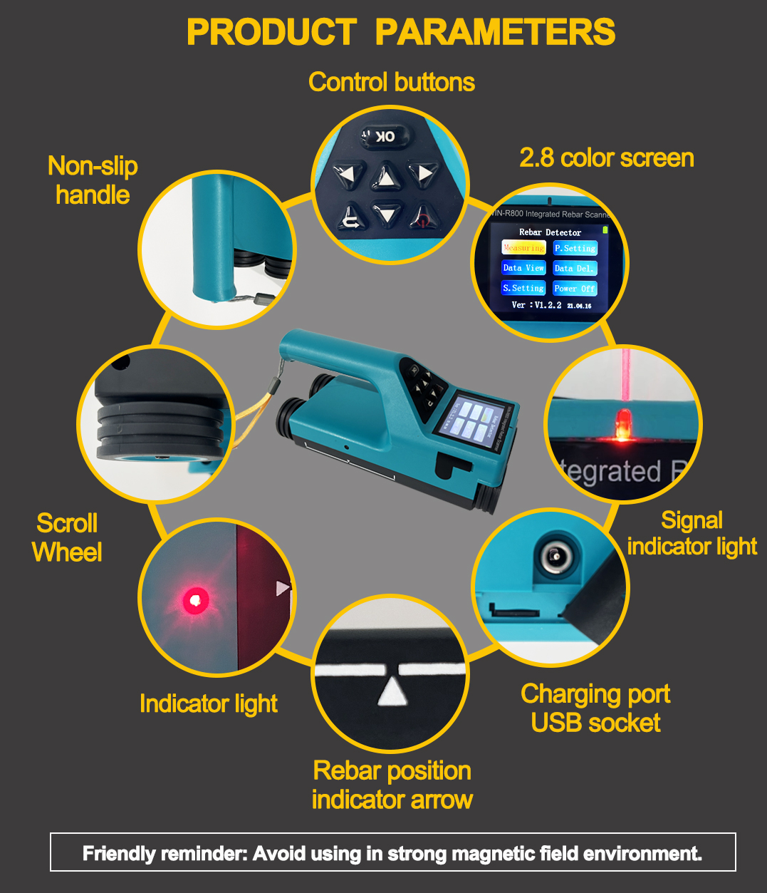 Concrete Wall Scanner & Ferromagnetic Rebar Detector, High Quality ...