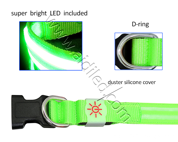 Rechargeable Led Lighted Flashing Safety Dog Collars, High Quality ...
