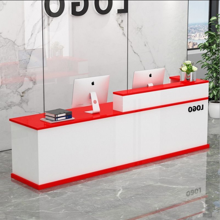White Melamine Counter Table - Reception Desk & Office Furniture, High ...
