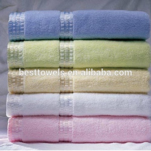 Solid Terry Towel With Border, High Quality Solid Terry Towel With ...