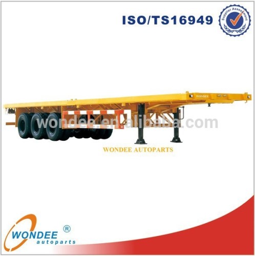 Technological Factory 40ft Tri-axle Flatbed Trailer, High Quality Technological Factory 40ft Tri ...