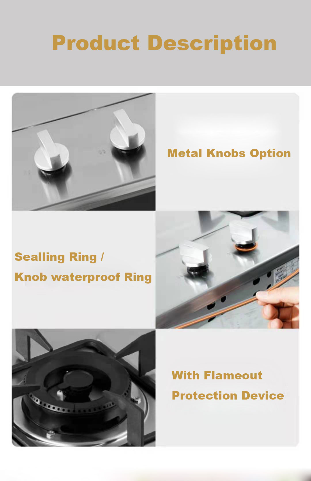 30cm Built-in Gas Hob With 2 Burners Cooktops, High Quality 30cm Built ...