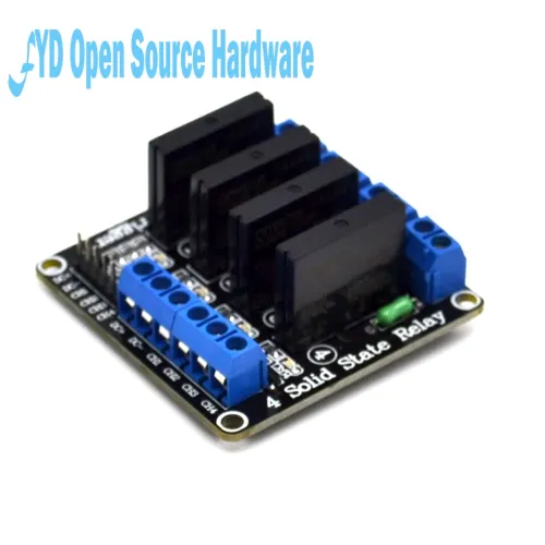 1pcs 4 Channel 5v/12v/24v Dc Relay Module Solid State High Level Ssr ...