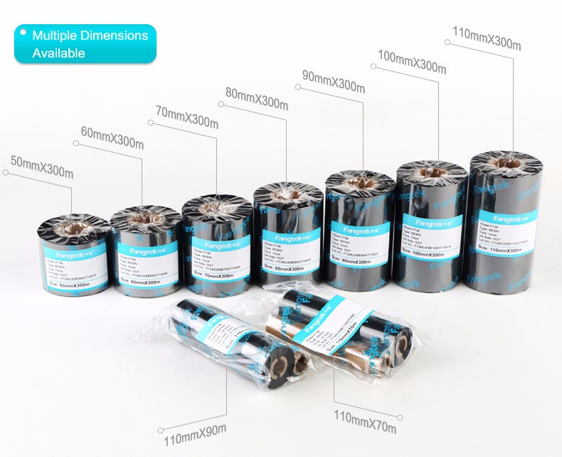 Black Print Premium Resin Barcode Label Thermal Ribbon, High Quality ...