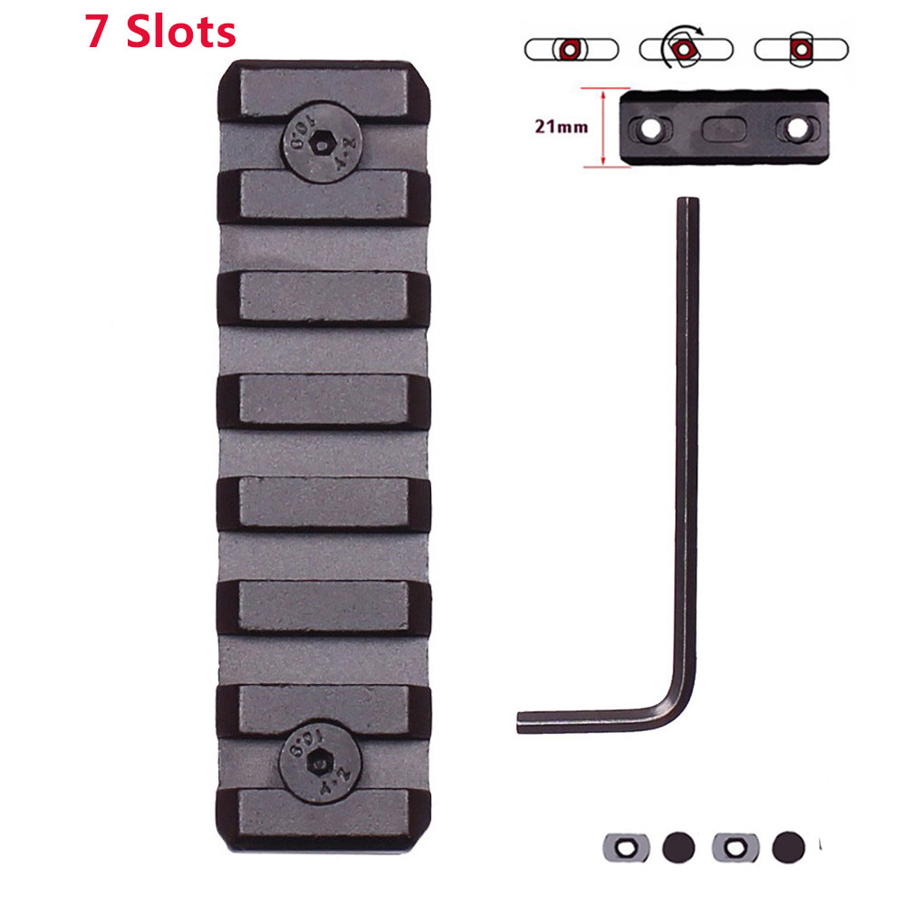 M-lok Rail Mount Adapter 5/7/9/11/13 Slots Aluminum Picatinny Rail ...