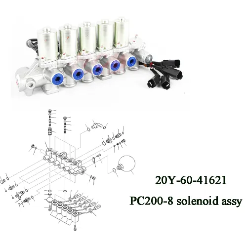 Pc200-8 Excavator Solenoid 20y-60-41621, High Quality Pc200-8 Excavator ...