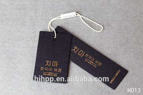 Custom Gold Foil Hang Tag For Clothing, High Quality Custom Gold Foil ...