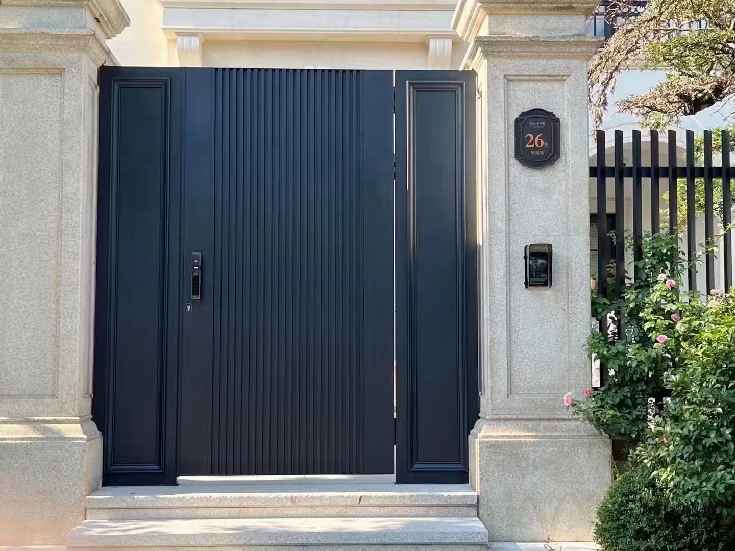 Jhr Mobile Home Exterior Aluminum Swing And Electric Folding Gate ...