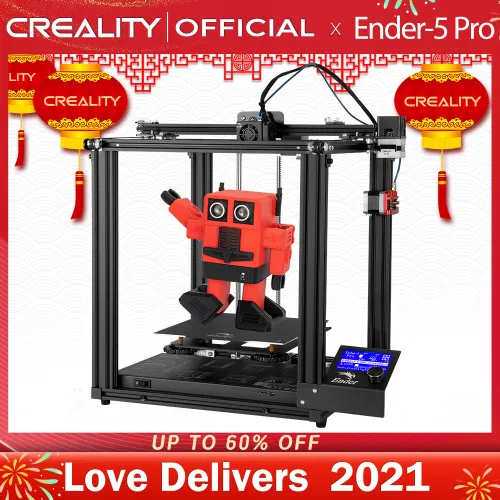 Creality 3d Printer New Ender-5 Pro Silent Board Pre-installed Magnetic ...