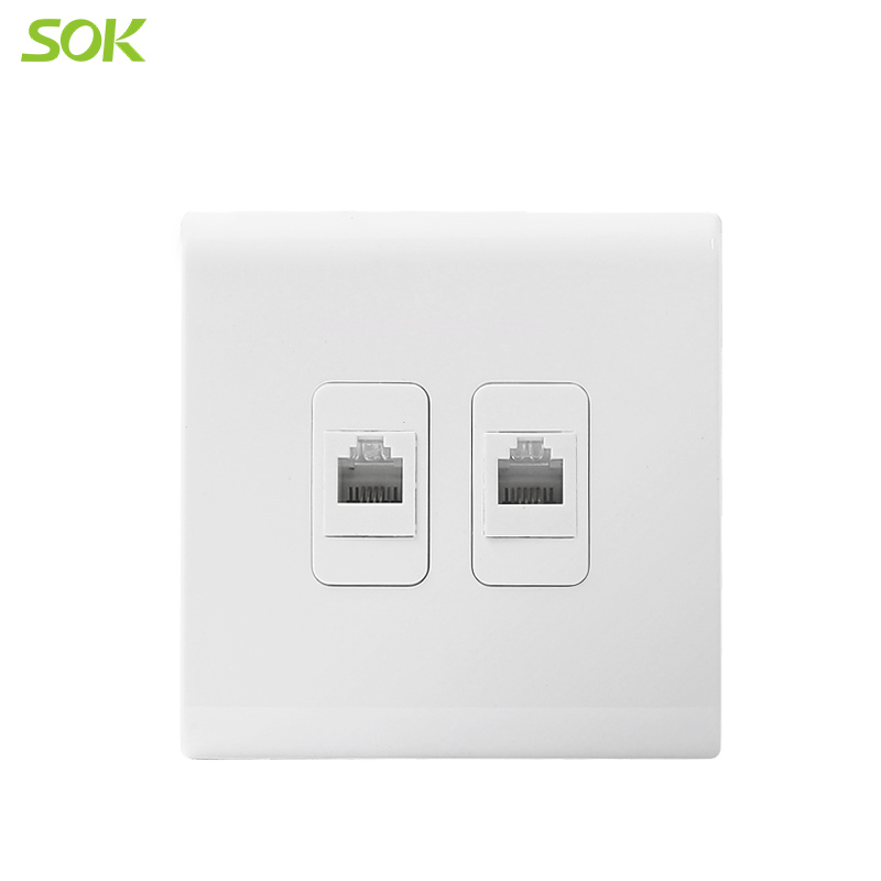 2gang Rj11 Tel Socket Outlets Modern High Quality, High Quality 2gang ...