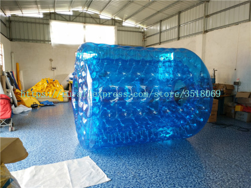 Interesting Blue Pvc Water Inflatable Roller Ball, Water Park Play Equipment, Can Be Used For ...