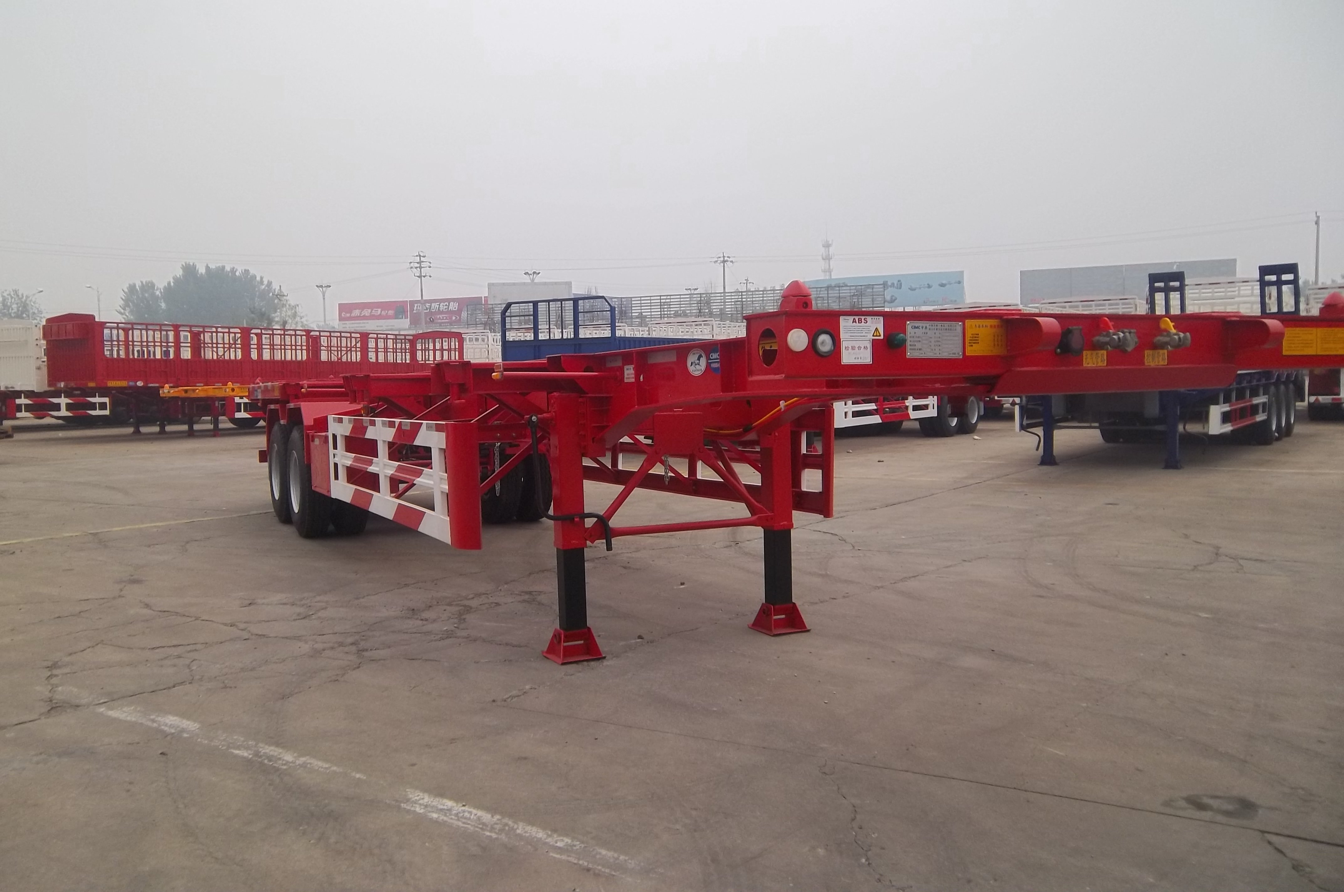 20ft Container Skeleton Chassis Trailer, High Quality 20ft Container ...