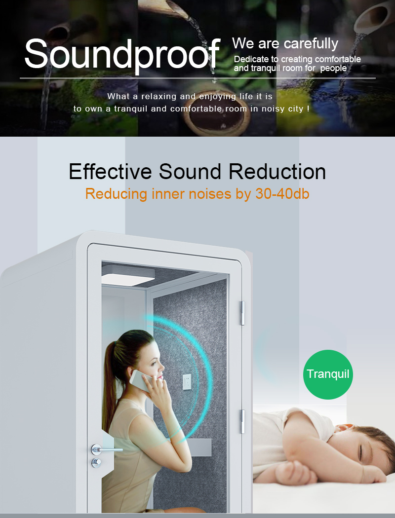 Soundproof Office Phone Booth Pod Home คุณภาพสูง Soundproof Office ...