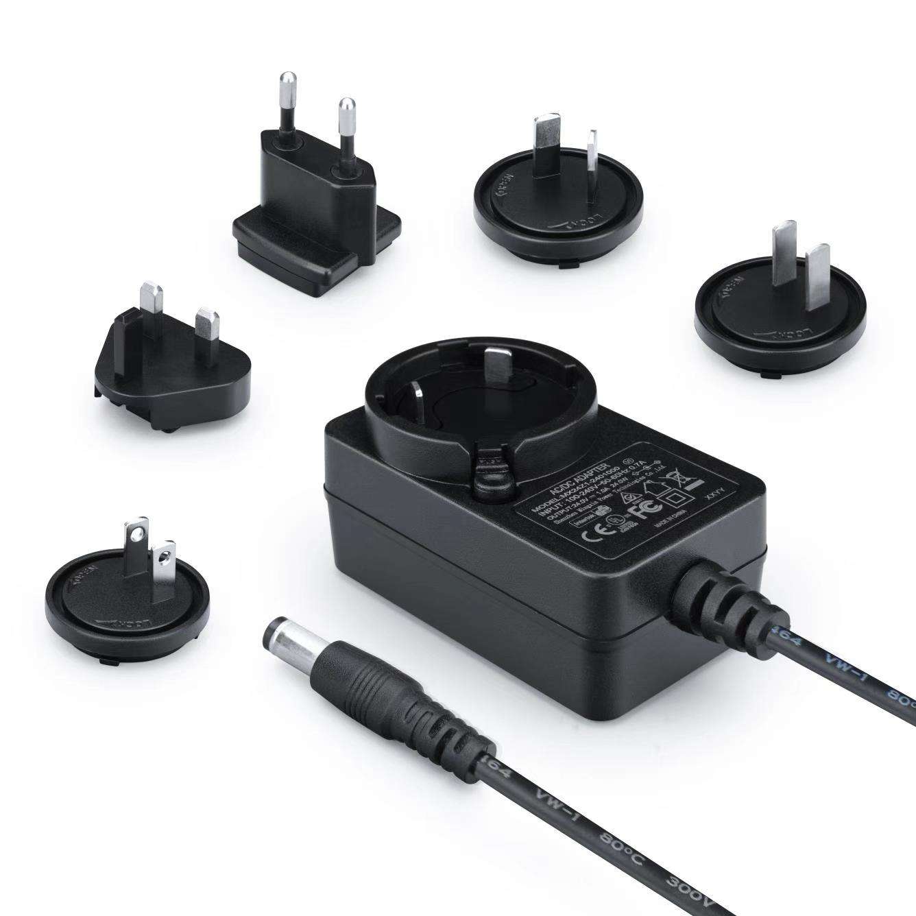 24v1a Interchangeable Plugs Ac Dc Power Adapter, High Quality 24v1a ...