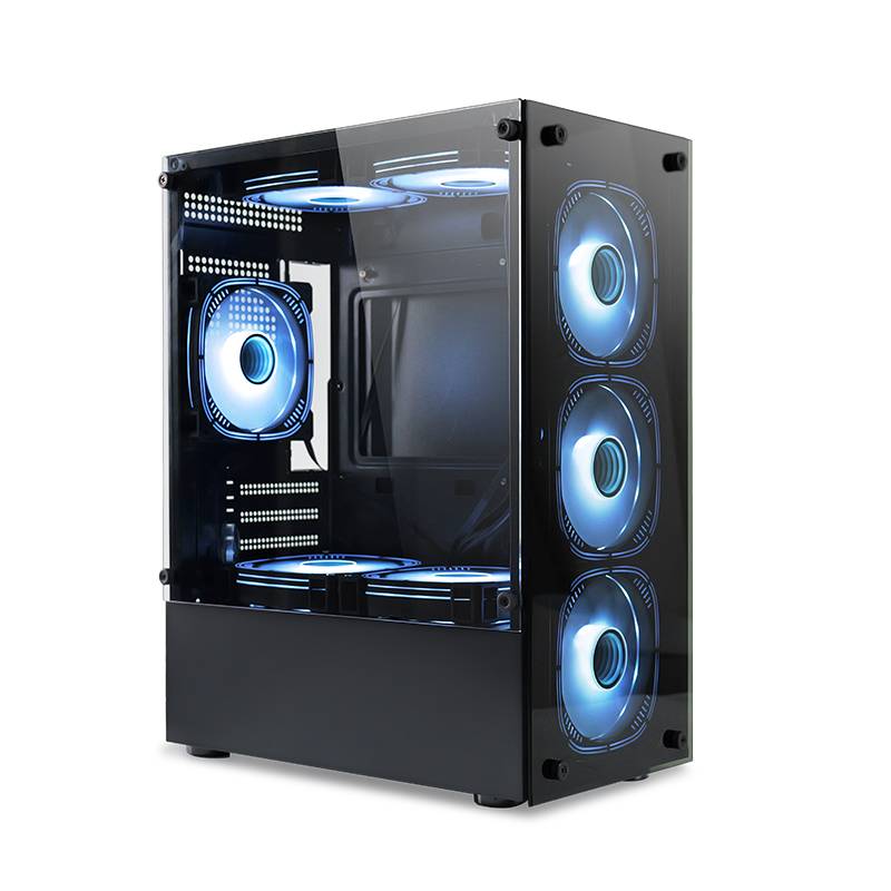 Choiyan Micro Atx Gaming Pc Case With Tempered Glass Full View, High ...