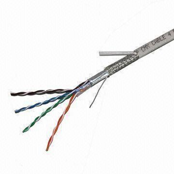สาย Cat5e Sftp ด้วยก่อสร้างโล่ ผ่านการทดสอบ Fluke คุณภาพสูง สาย Cat5e ...