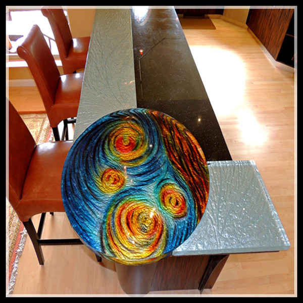 Glass Top Round Rotating Dining Table, High Quality Glass Top Round ...