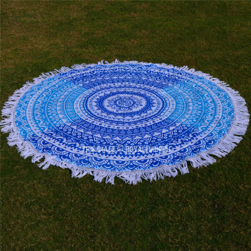580grams Round Weighted Beach Towel With Cotton Tassel, Bossgoo.com의 ...