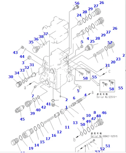 Komatsu Bulldozer D65e-12 D85 Control Valve 723-63-12101, High Quality ...